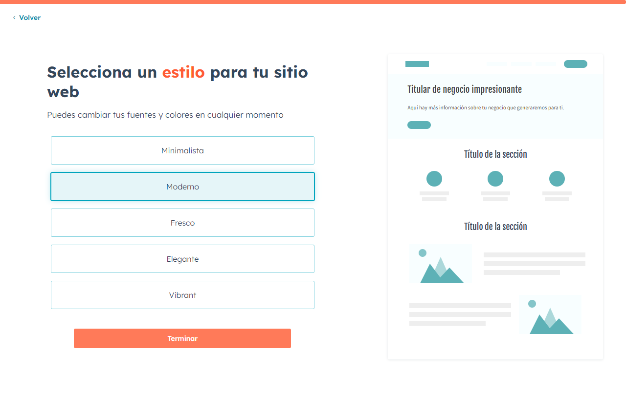 Crea tu sitio web con IA para empresas | HubSpot